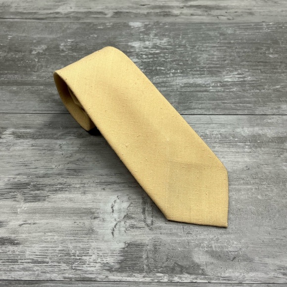 Wembley | Accessories | Wembley Solid Tan Linen Blend Tie | Poshmark